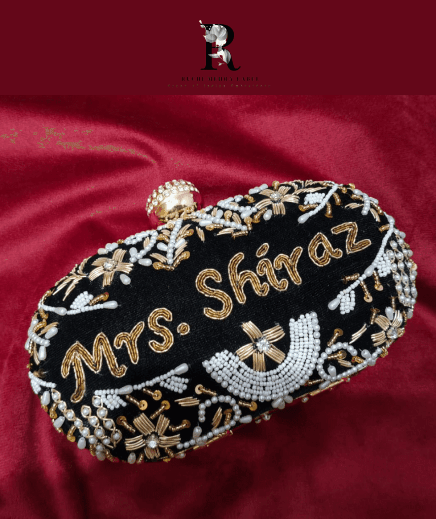 Very beautiful Customised Luxurious Name Clutch - Ruchi Mehra Label